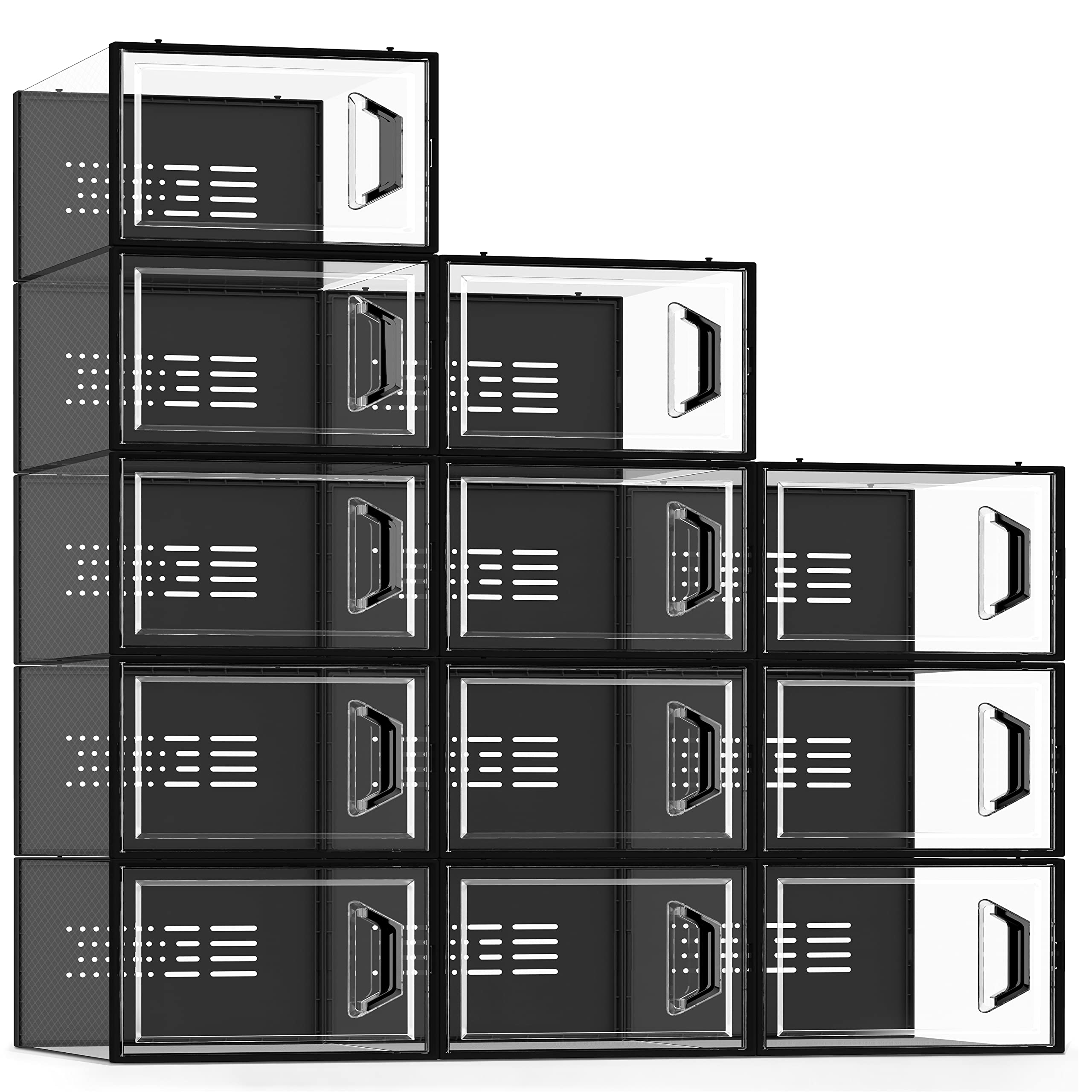 SEE SPRING Large 12 Pack Shoe Storage Box, Shoe Organizer for Closet ...