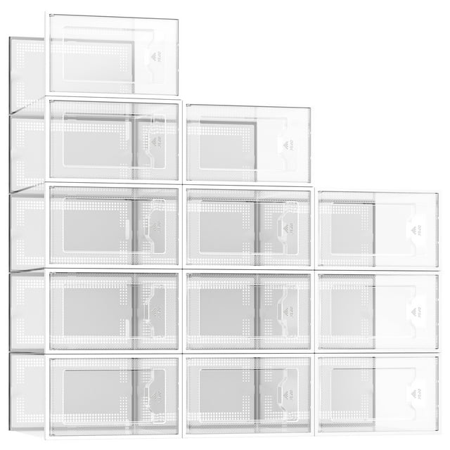 SEE SPRING Large Shoe Storage Box Organizers for Closet,Foldable ...