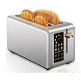 SEEDEEM Toaster 4 Slice, Long Slot Toaster with LCD Display Touch ...