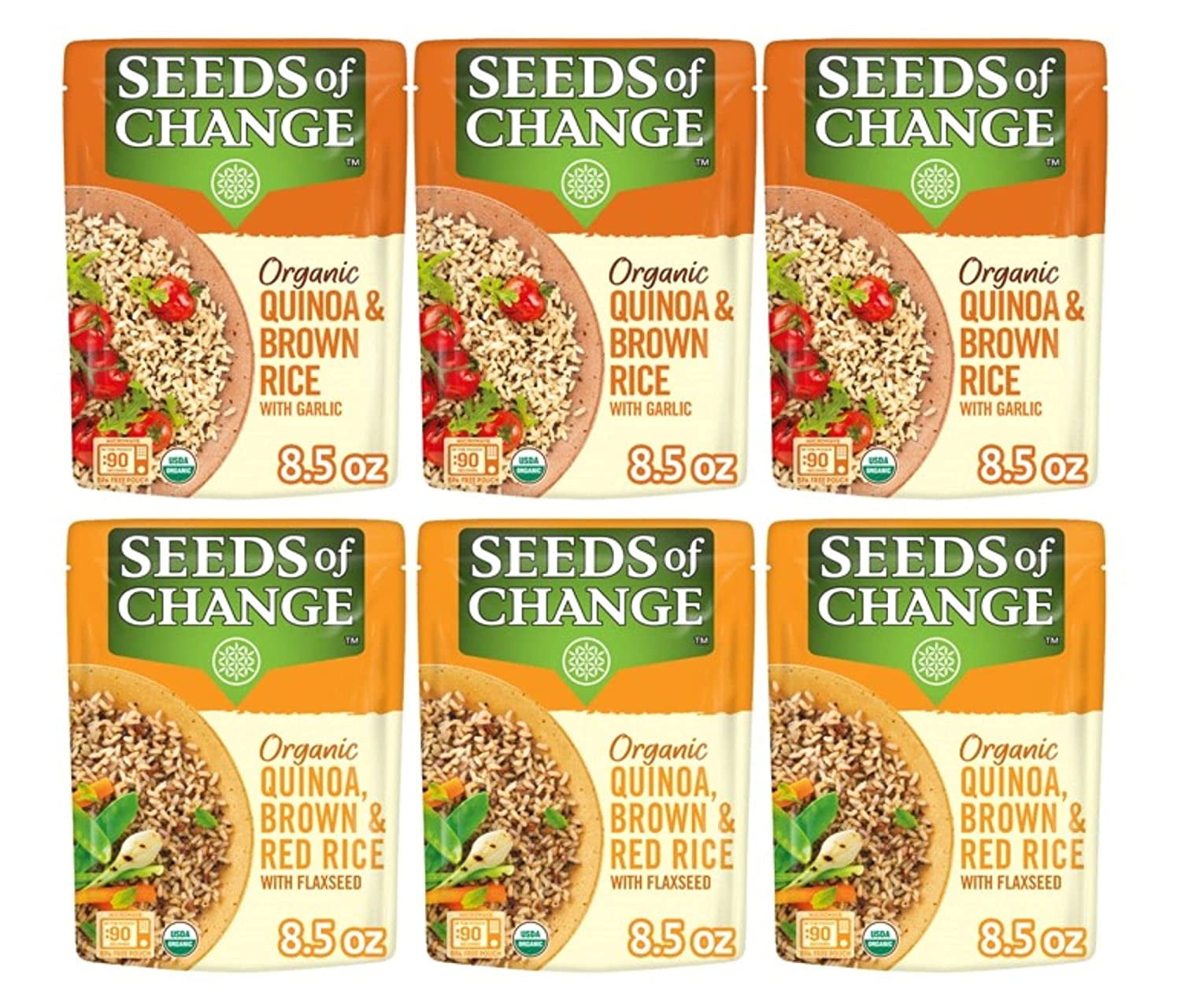 Seeds Of Change Organic Rice Variety Pack, Quinoa and Brown Rice with ...