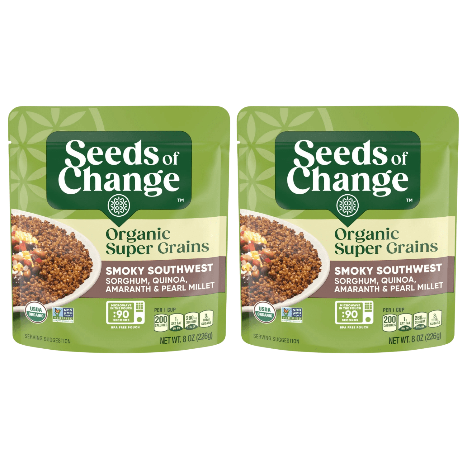 SEEDS OF CHANGE Organic Super Grains Smoky Southwest, 8 oz Pouch - 2 ...