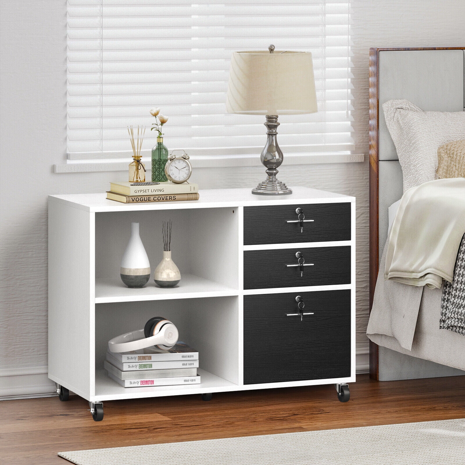 SEEKOL 3-Drawers Lateral File Cabinet: Premium Wood Storage Solution ...