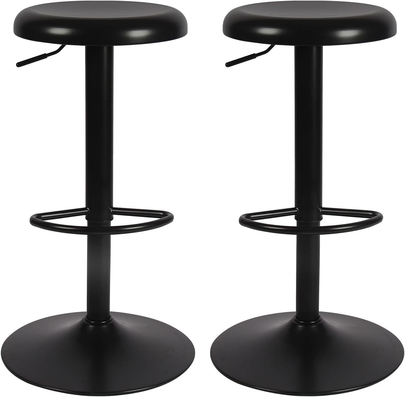 SEEKOL Adjustable Bar Stools Set of 2, Backless Counter Height Bar ...