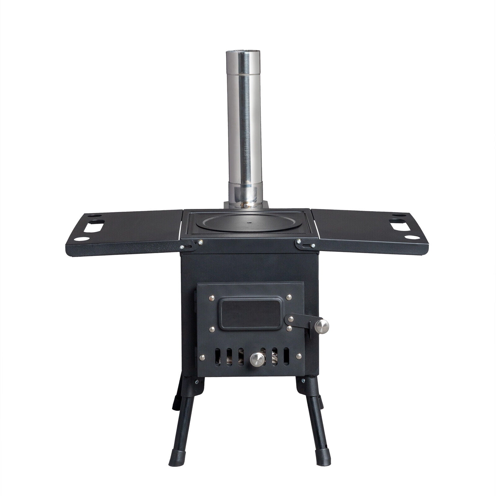 SEEKOL Camping Wood Burning Stove Portable Cast Iron Wood Stove with ...