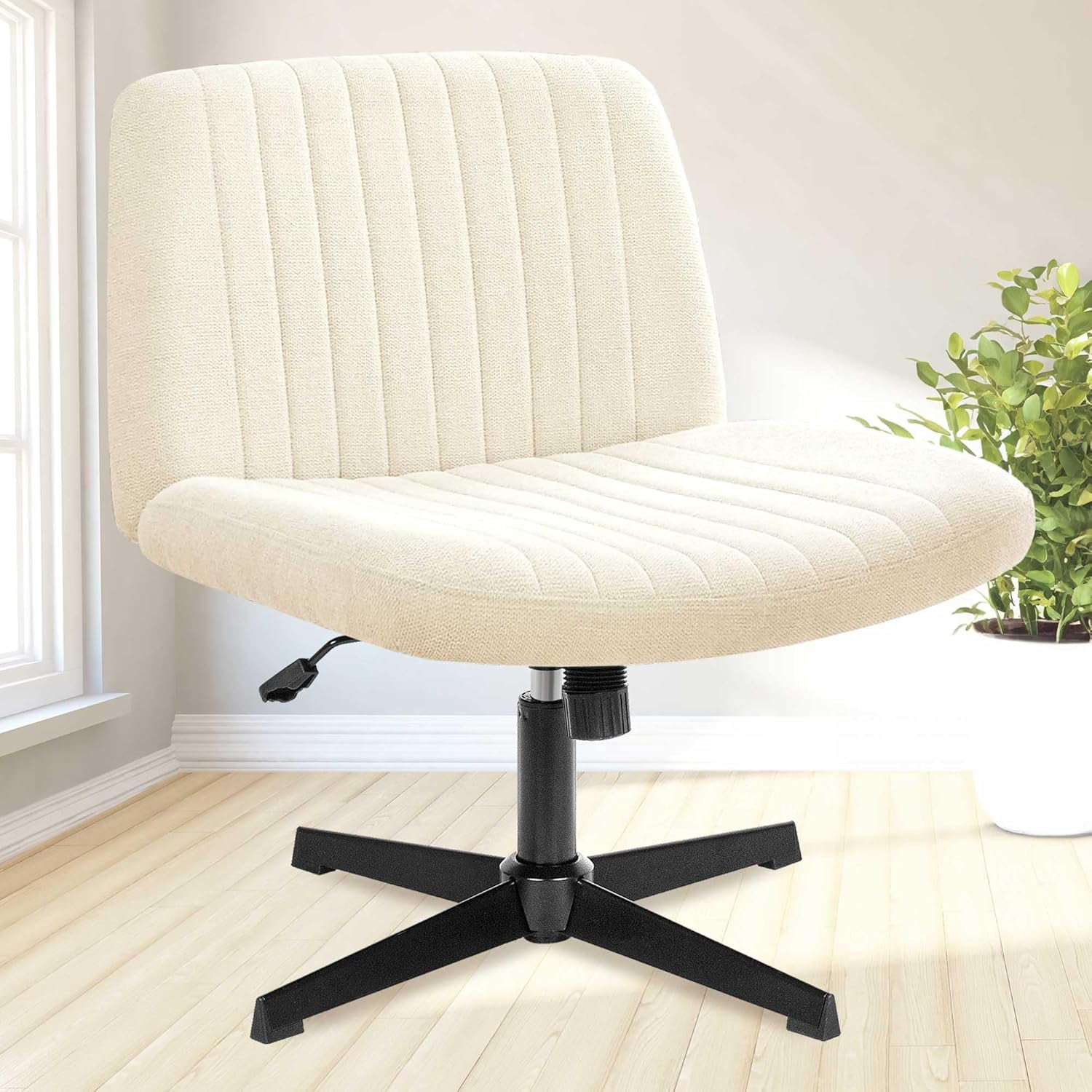 SEEKOL Criss Cross Chair No Wheels Armless Cross Legged Office Desk ...