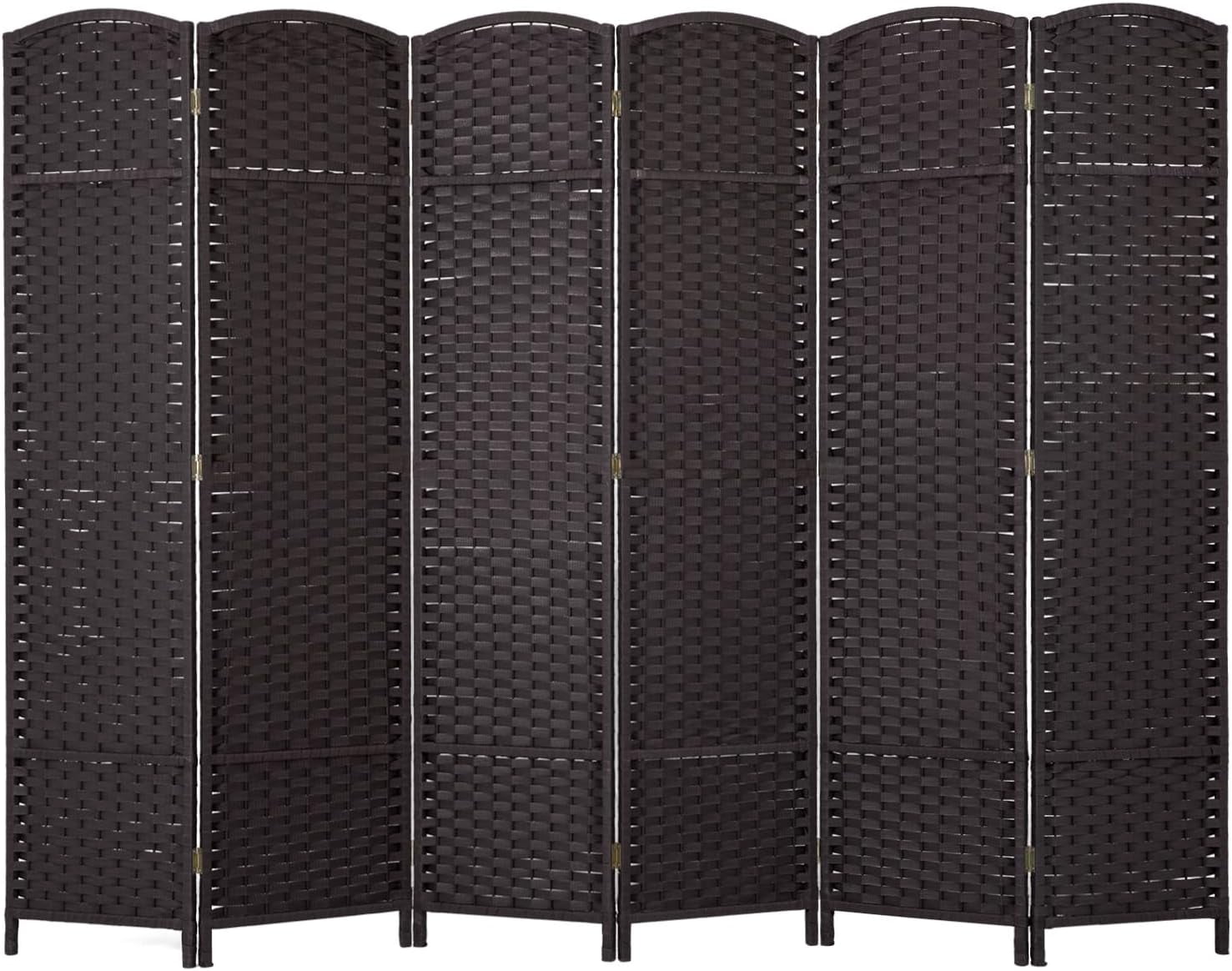 SEEKOL Room Divider 4 Panel 5.6 FT Tall Privacy Screen Waterproof Wood ...