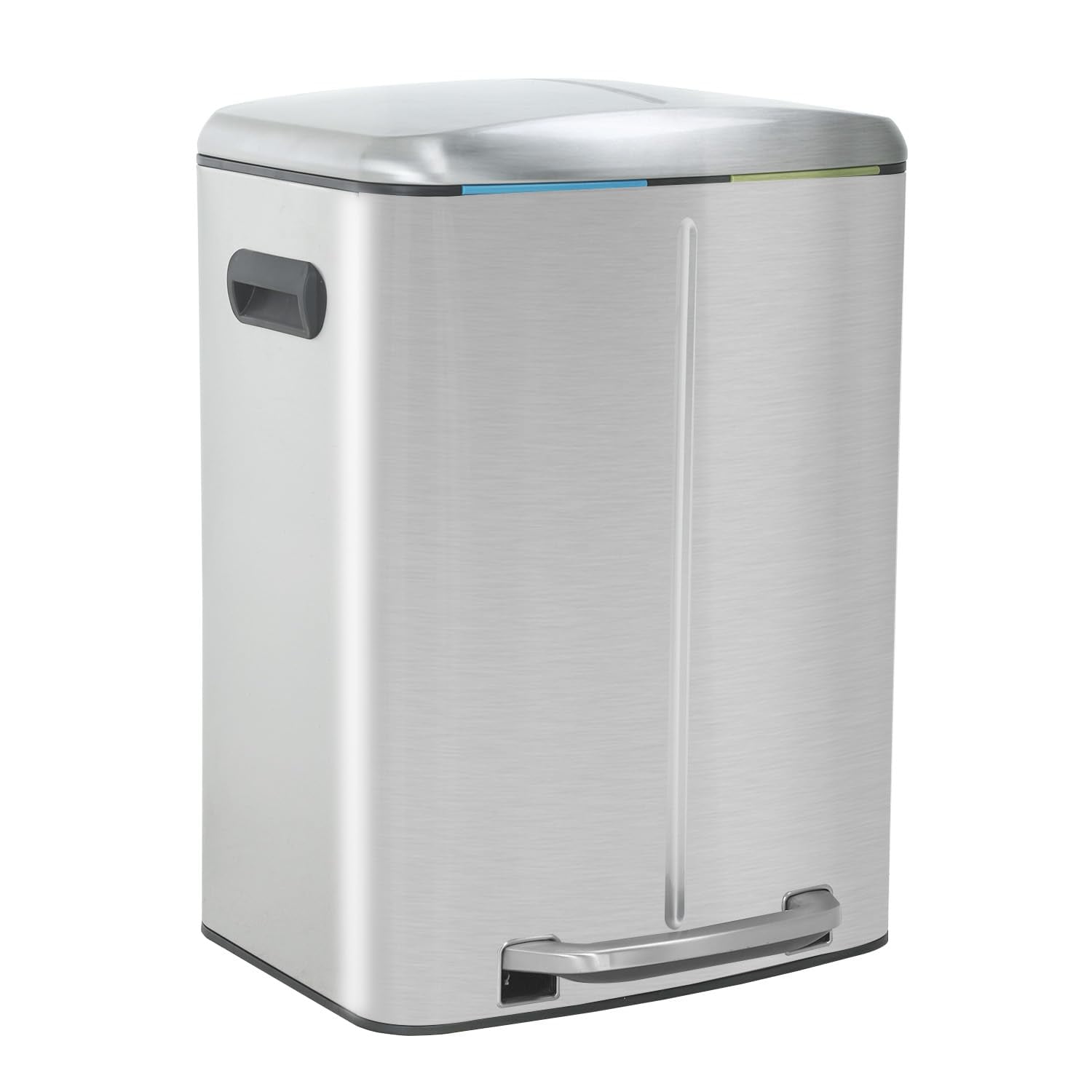 SEEKOL Stainless Steel Trash Can with Lid - Removable Inner Bucket ...