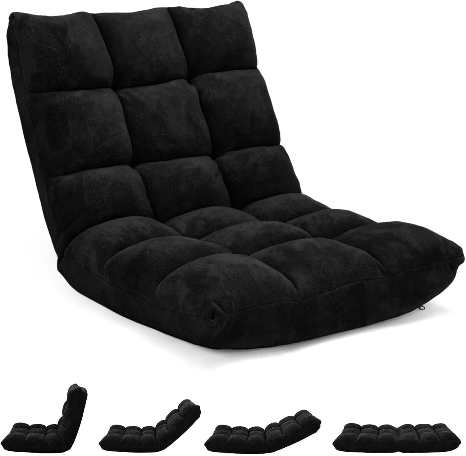 SEEKOL14-Position Floor Chair, Floor Gaming Chair w/Soft Coral Fleece ...