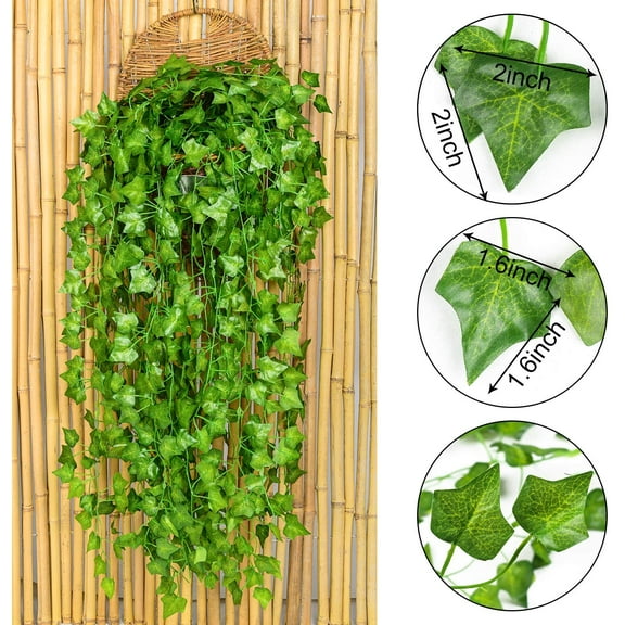 84 Feet 12 Strands Artificial Ivy Leaf Plants Vine Hanging Garland Fake ...