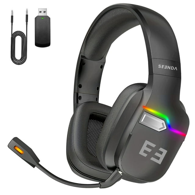 SEENDA Wireless Gaming Headset for Xbox PC PS4 PS5, 2.4G USB Gamer ...