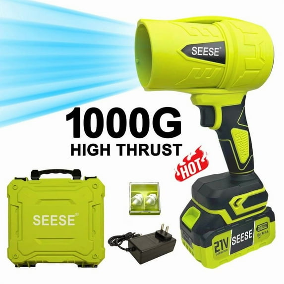 SEESE Cordless Leaf Blower Violent TurboFan,BrushlessPure Copper Motor ...