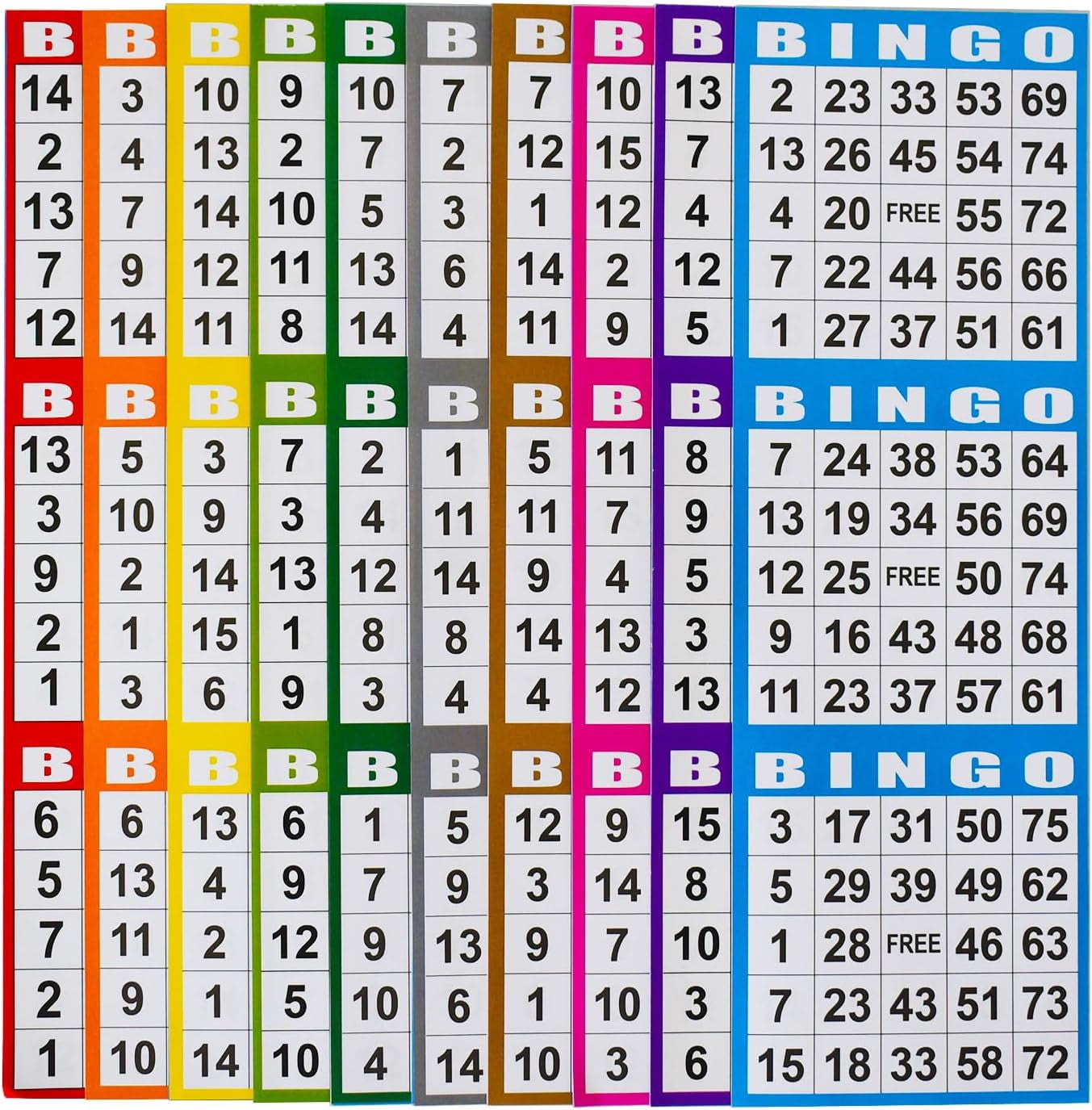 SEETOOOGAMES Bingo Paper Game Cards - 3 Card - 100 Books of 10 Sheets ...