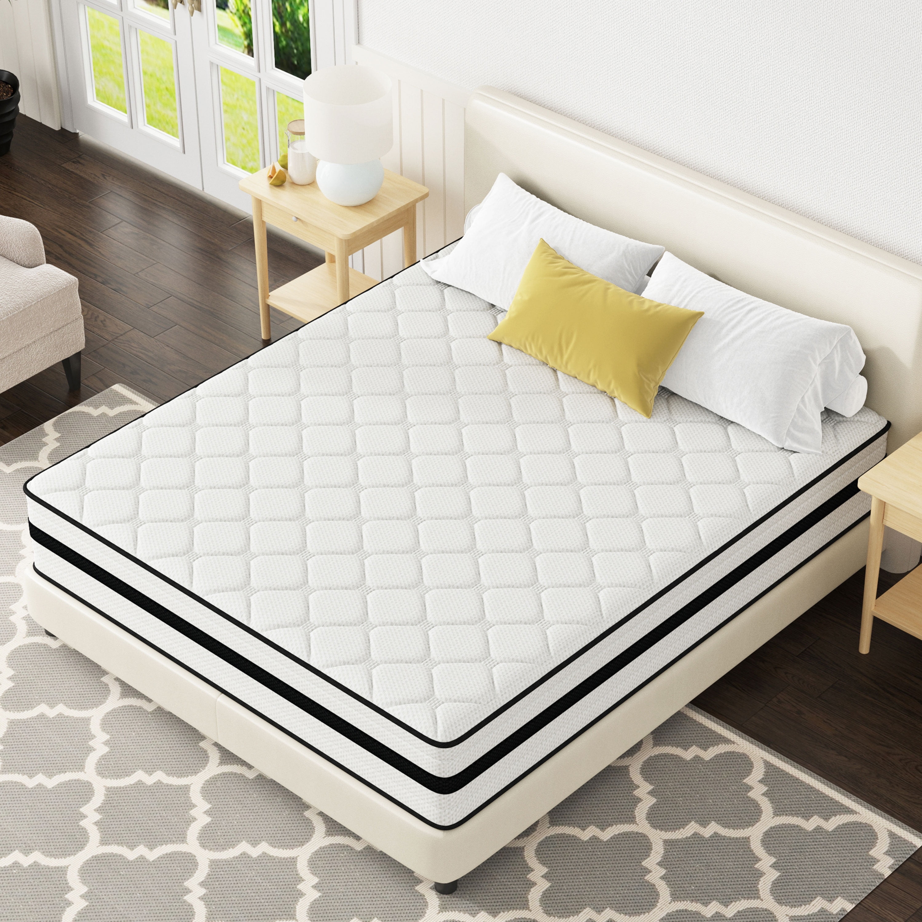 SEEUO Full Size Mattress,12 inch Hybrid Mattress in a Box with Memory ...