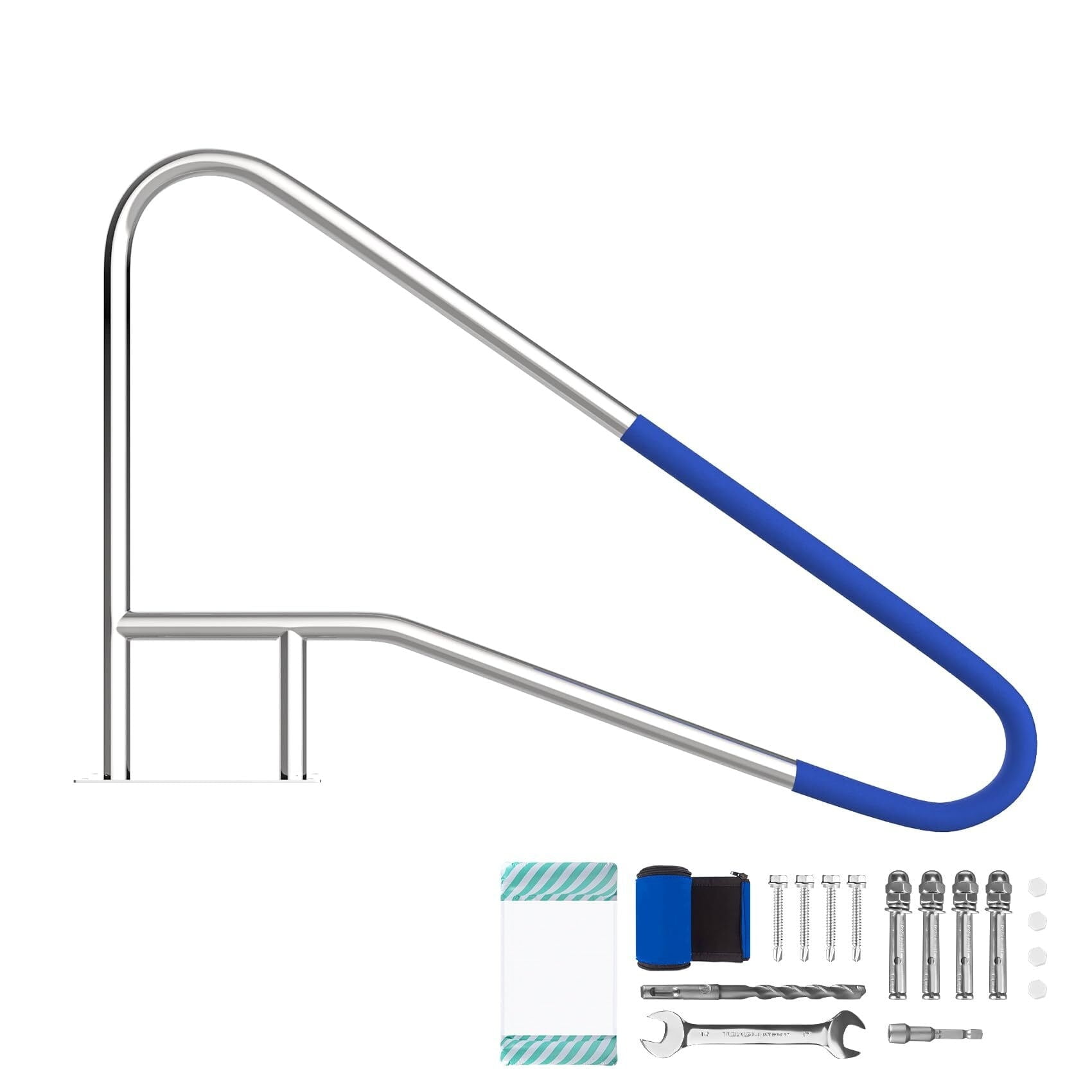SEEUTEK Pool Handrail, Pool Railings for Inground Pools, 304 Stainless ...
