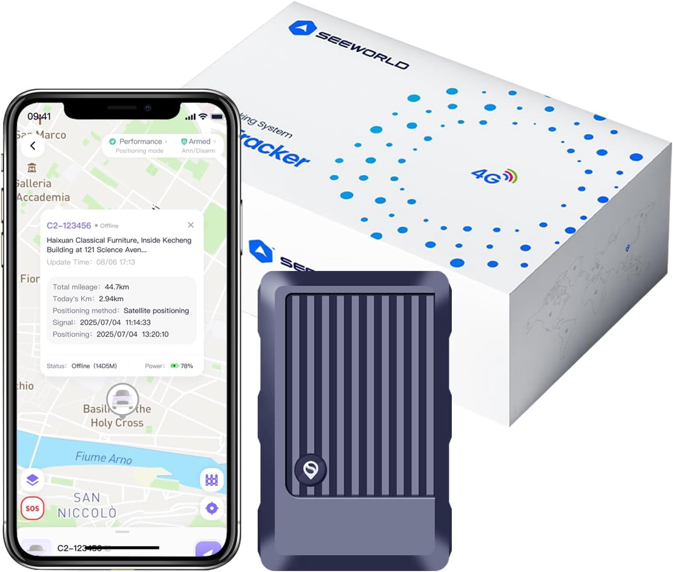 SEEWORLD GPS Tracker for Vehicles Car Tracker Magnetic Waterproof ...
