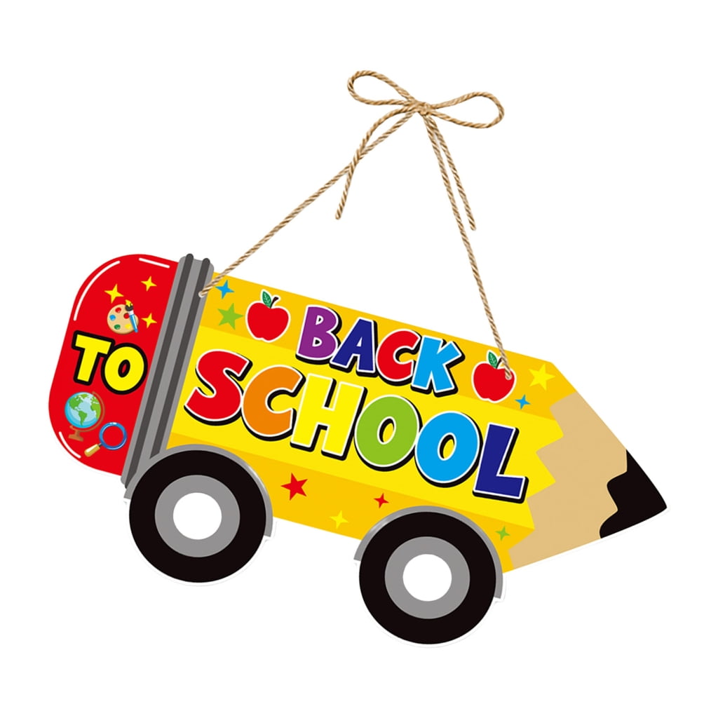 SEEXDDT 1PC/2Pcs Welcome Back To School Wall Signs Easy Hanging ...