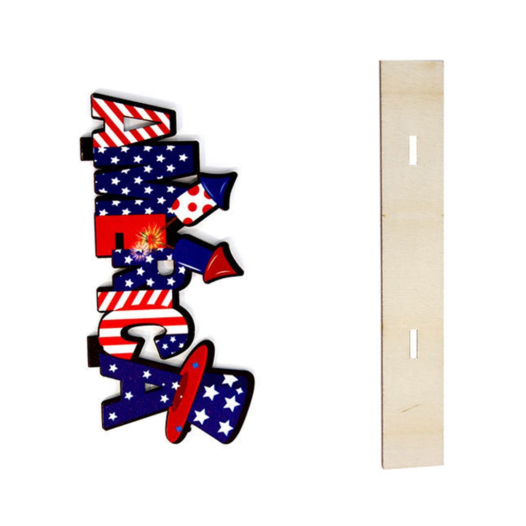 SEEXDDT Patriotic Table Decorations Freestanding Table Centerpieces for ...