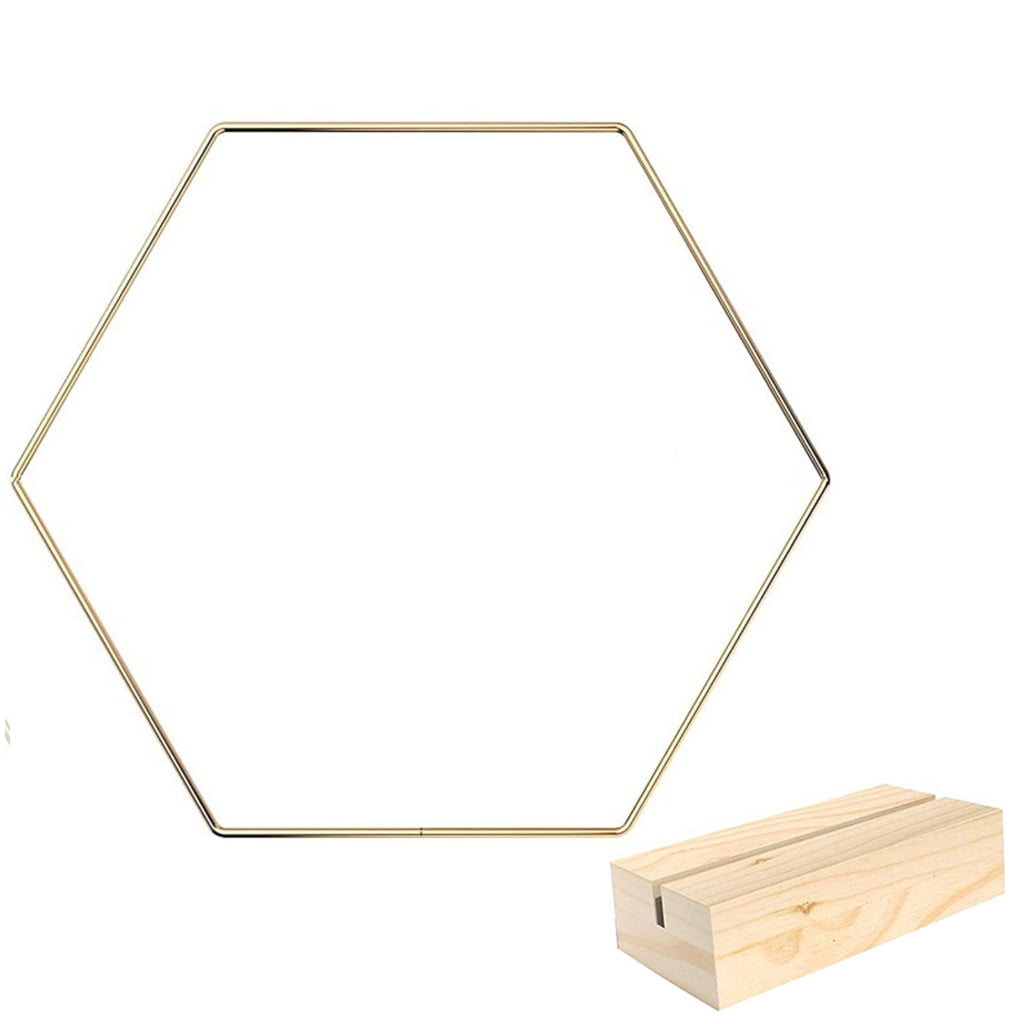 SEEXDDT Round Backdrop Stand Hexagonal Arch Metal Hoop Frame with Base ...