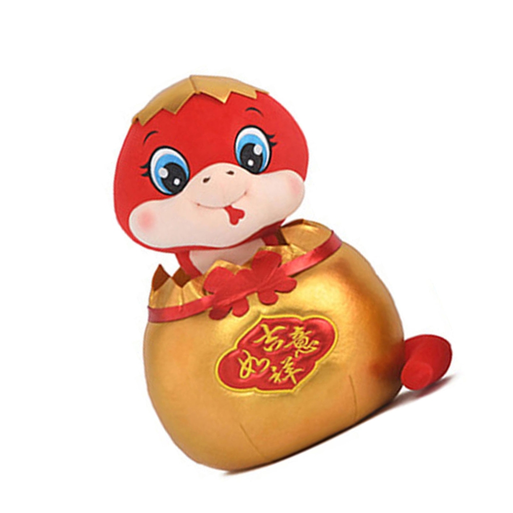 SEEXDDT Stuffed Animals Cartoon Snake New Year Mascots Toy Soft Snake ...