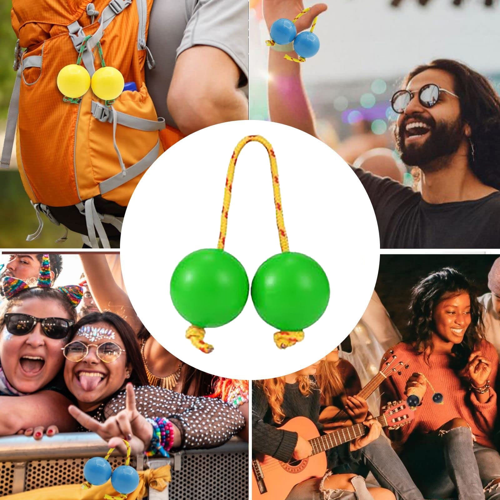 SEEYOUTOOL 2Pcs Rhythmic BallKashaka Instrument Kashaka Musical ...