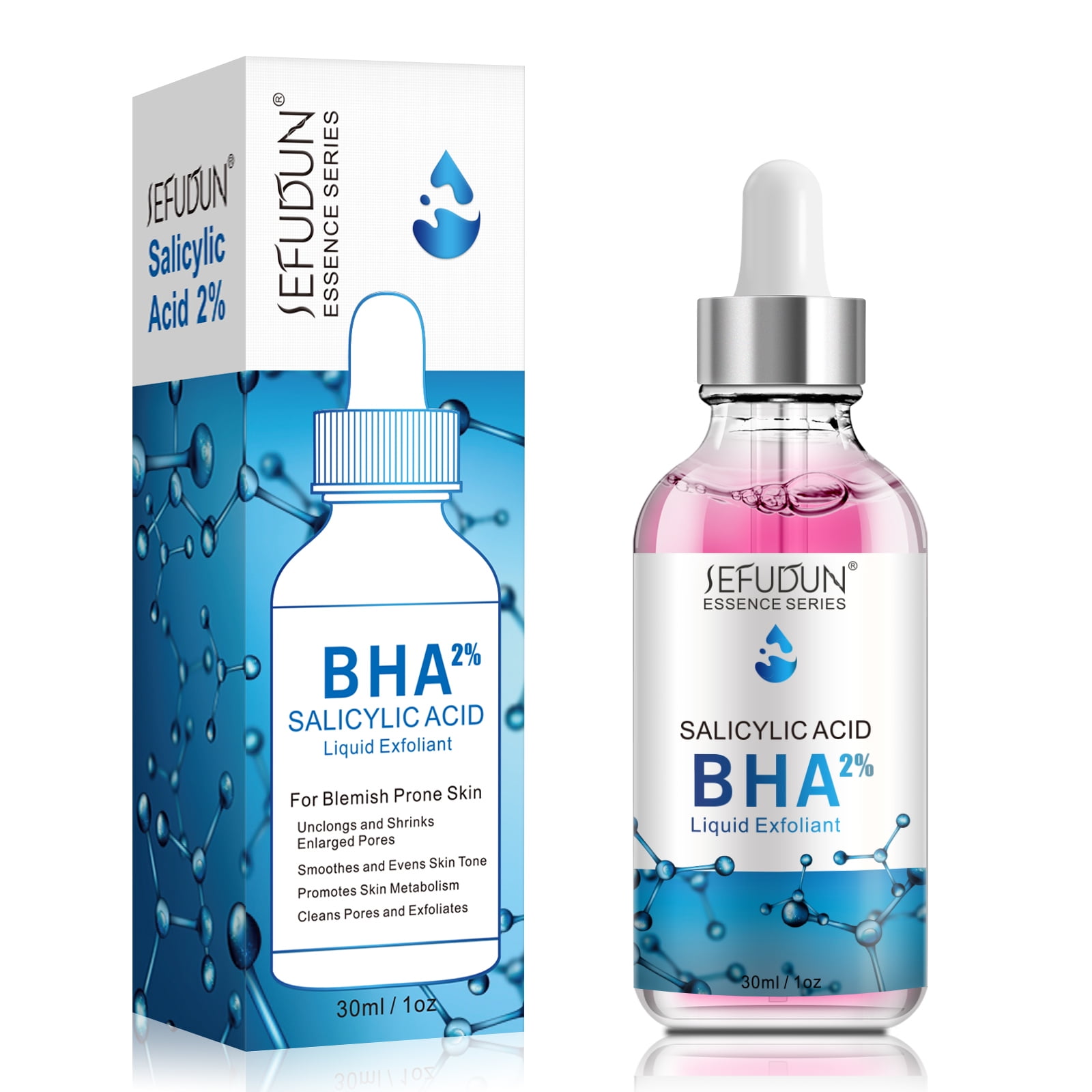 SEFUDUN 2% BHA Salicylic Acid Liquid Exfoliant for Blackheads, Enlarged ...