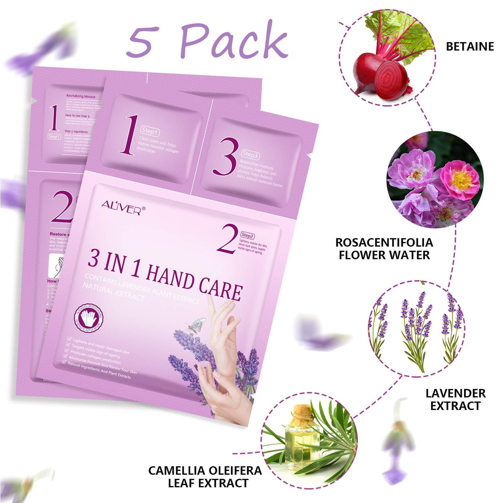 SEFUDUN 3 in 1 Hand Mask Moisturizing Gloves for Dry, Aging, Cracked ...