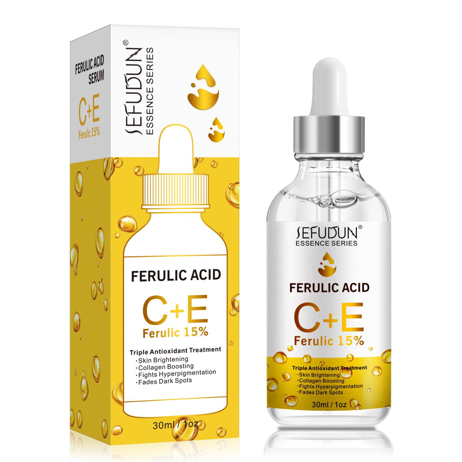 SEFUDUN Ferulic Acid Serum, Vitamin C Face Serum with Vitamin E and ...