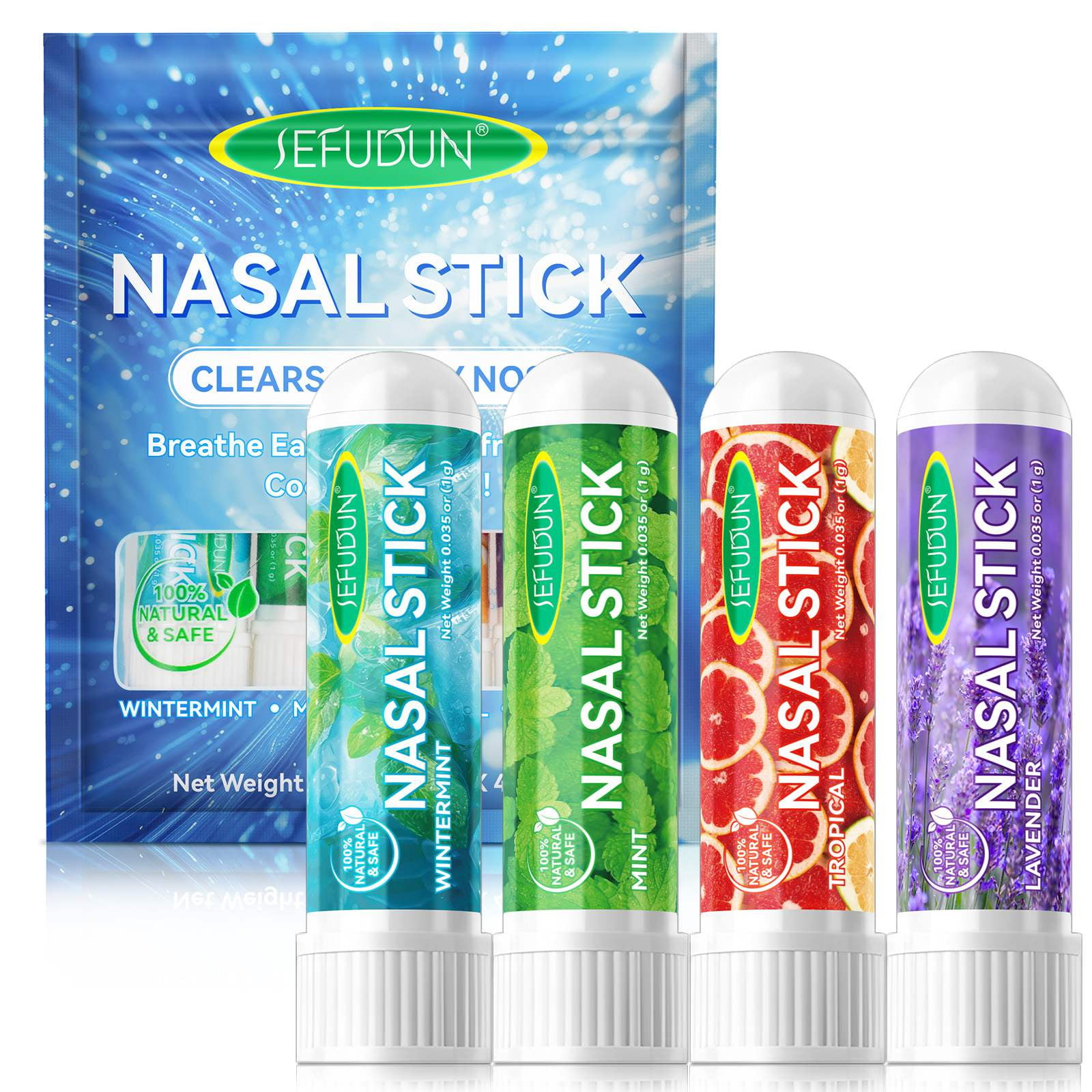 SEFUDUN Nasal Stick Set, Portable Sinus Relief & Relaxation Nasal ...