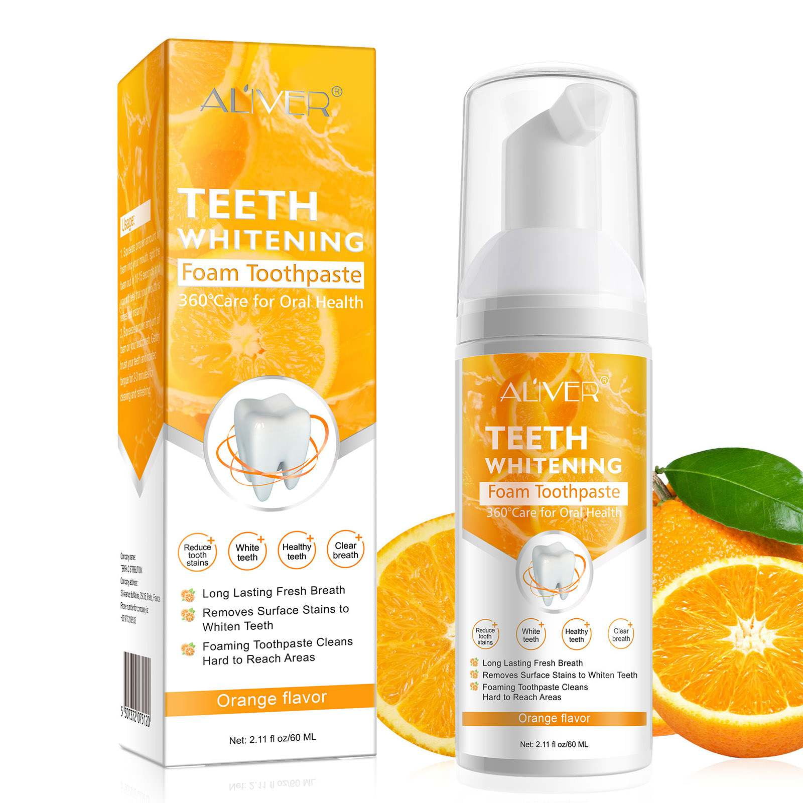 SEFUDUN Teeth Whitening Toothpaste - Teeth Whitening Mousse - Whitening ...