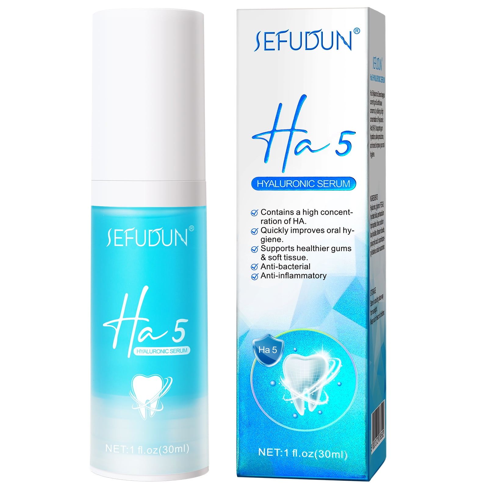 SEFUDUN Ha5 Hyaluronic Serum Toothpaste, Anti-Sensitive Toothpaste to ...