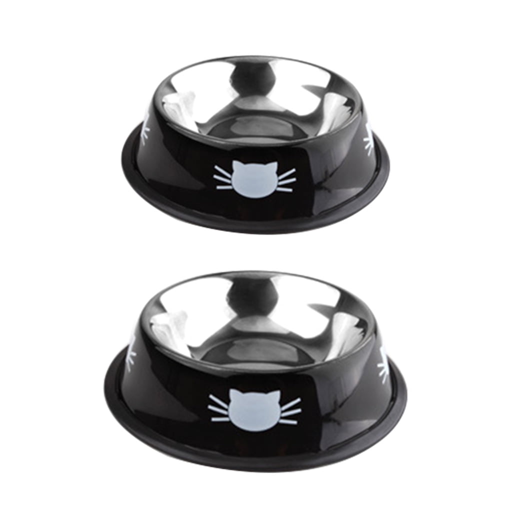 SEFUONI No Spill for Cat Bowls Water Food Stainless Steel Cats Bowl ...
