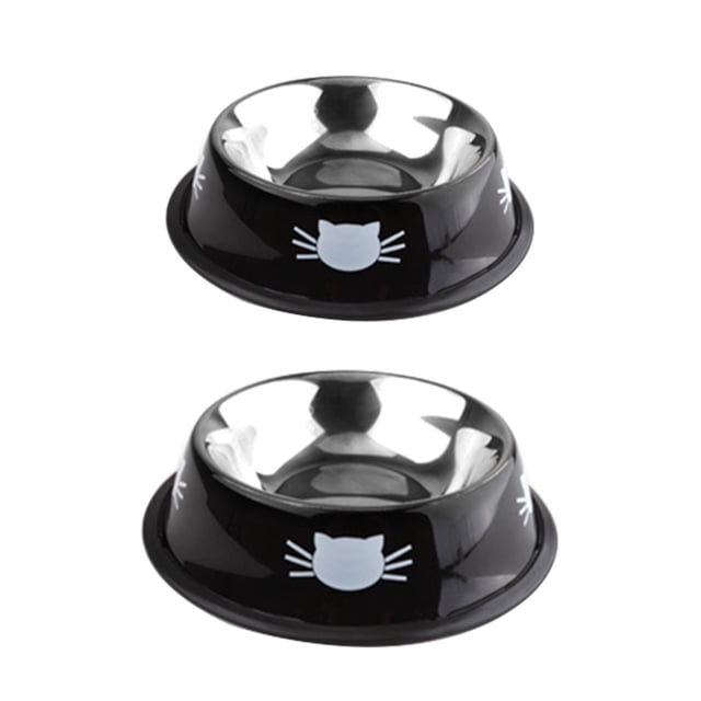 SEFUONI No Spill for Cat Bowls Water Food Stainless Steel Cats Bowl ...
