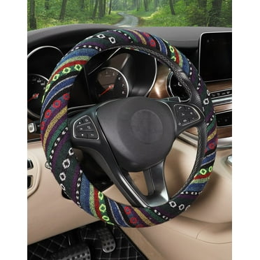 EING Steering Wheel Cover Leather Crystal Bling Anti-Slip Auto Car ...