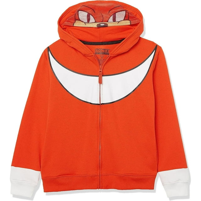 SEGA Little Sonic The Hedgehog Knuckles Costume Zip Up Fleece Hoodie ...