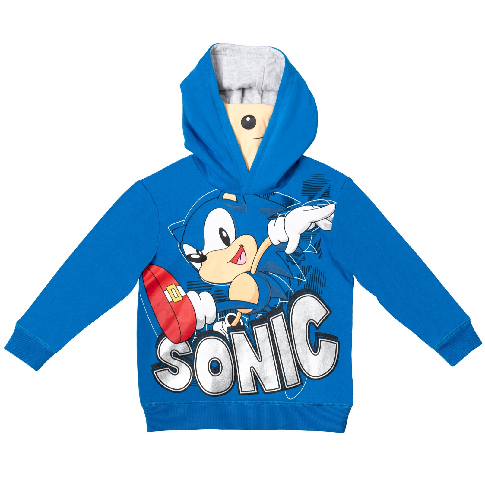 SEGA Sonic The Hedgehog Boys' Fleece Pullover Hoodie Sweater, Toddler ...