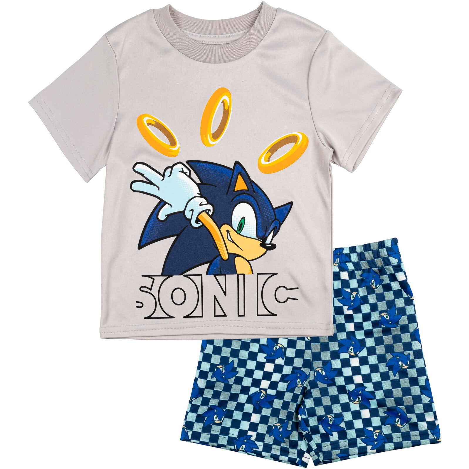 SEGA Sonic The Hedgehog Big Boys T-Shirt and Shorts Outfit Set Little ...