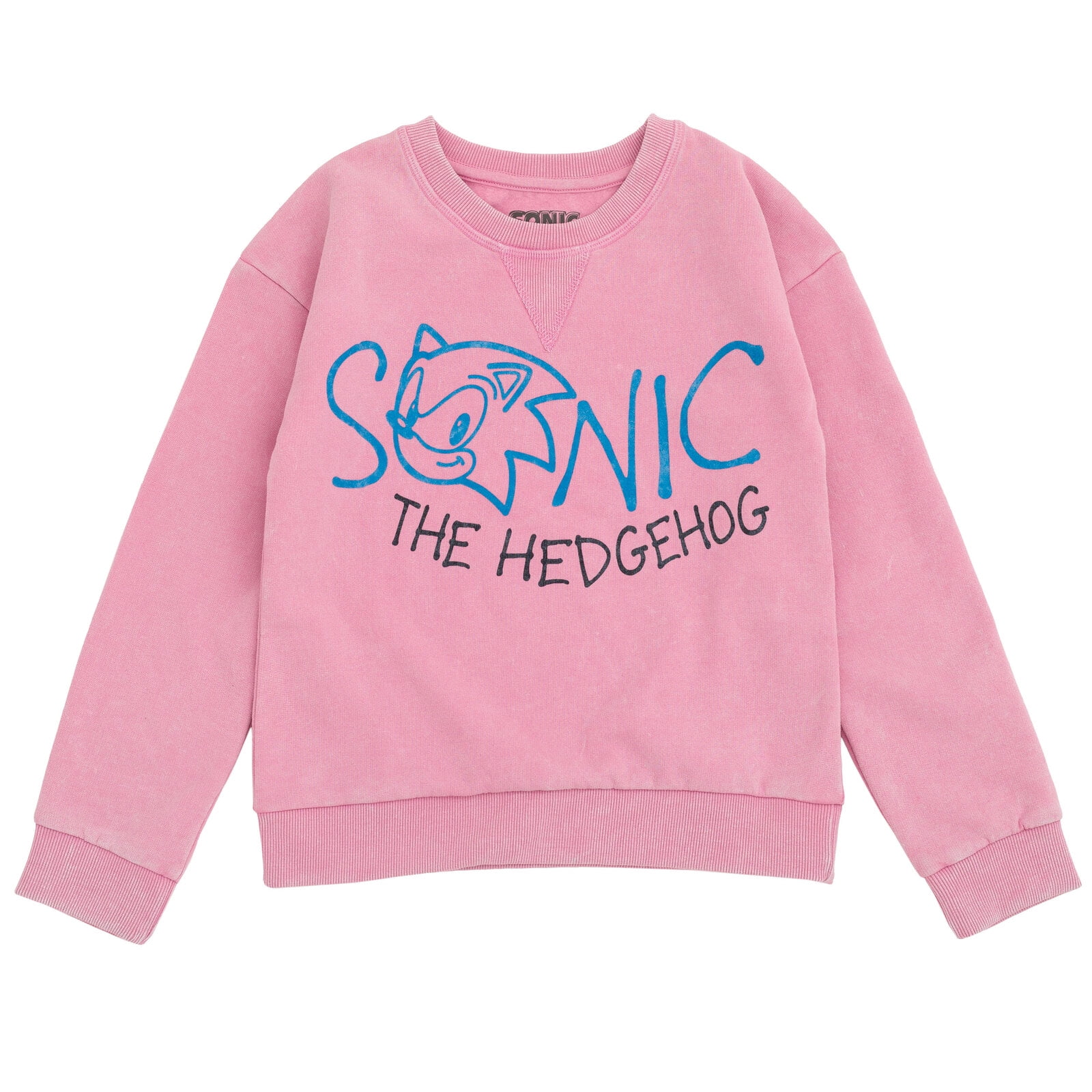 SEGA Sonic The Hedgehog Fleece Oversized Drop Shoulder Sweatshirt ...