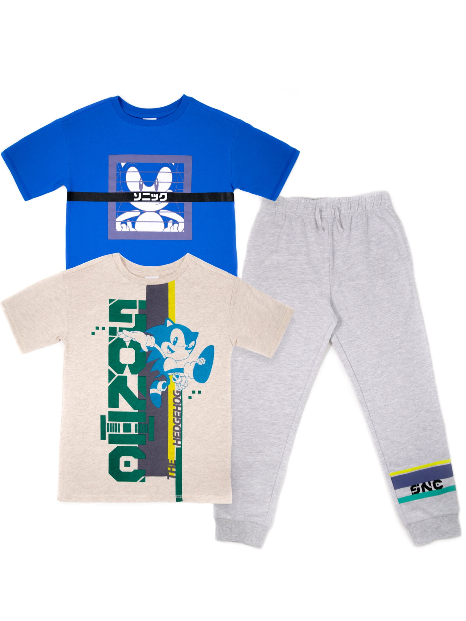 SEGA Sonic The Hedgehog Little Boys T-Shirts and Jogger French Terry ...