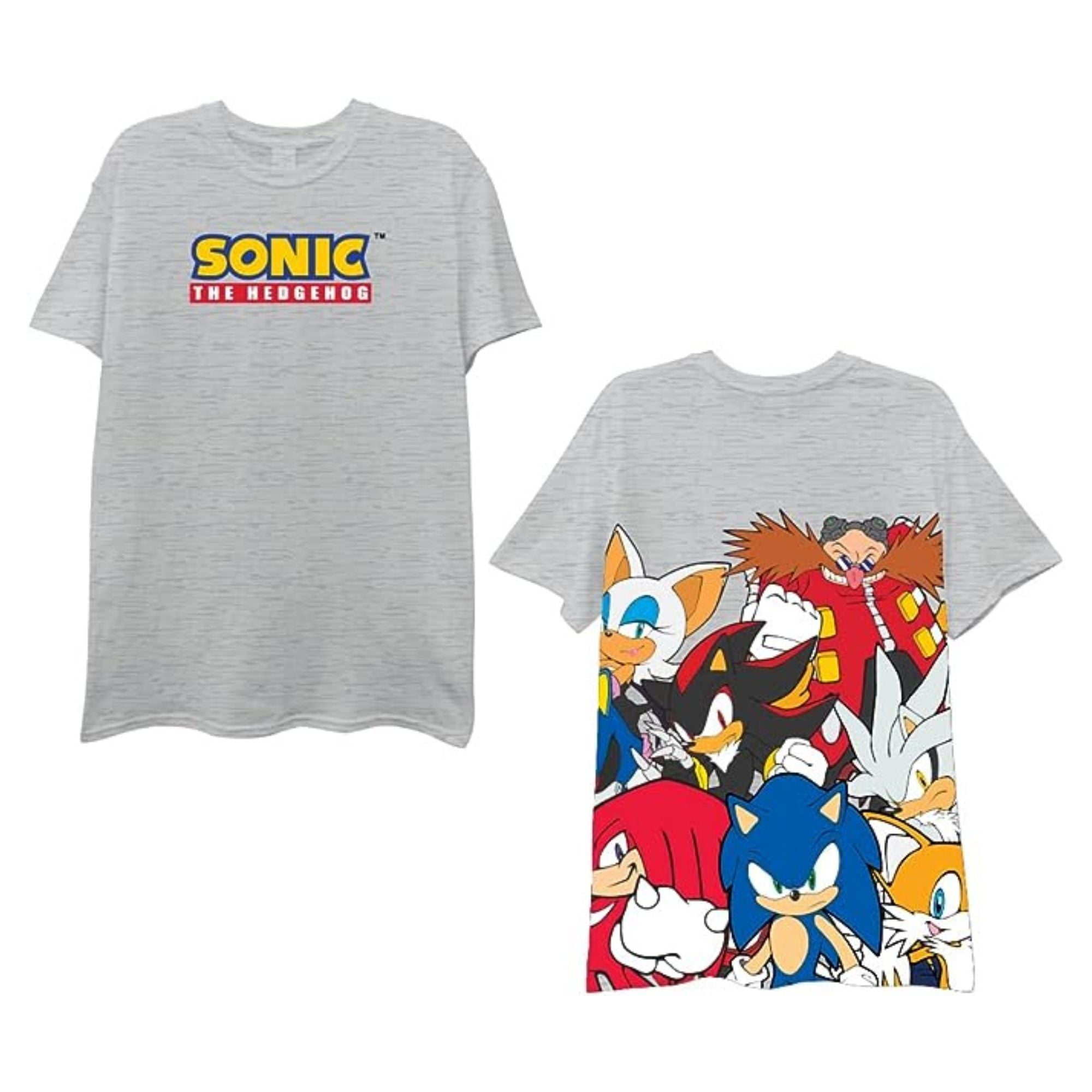 SEGA Men's Sonic The Hedgehog Shirt, Classic Cartoon Graphic Print Hedgehog Sonic T-shirt ...