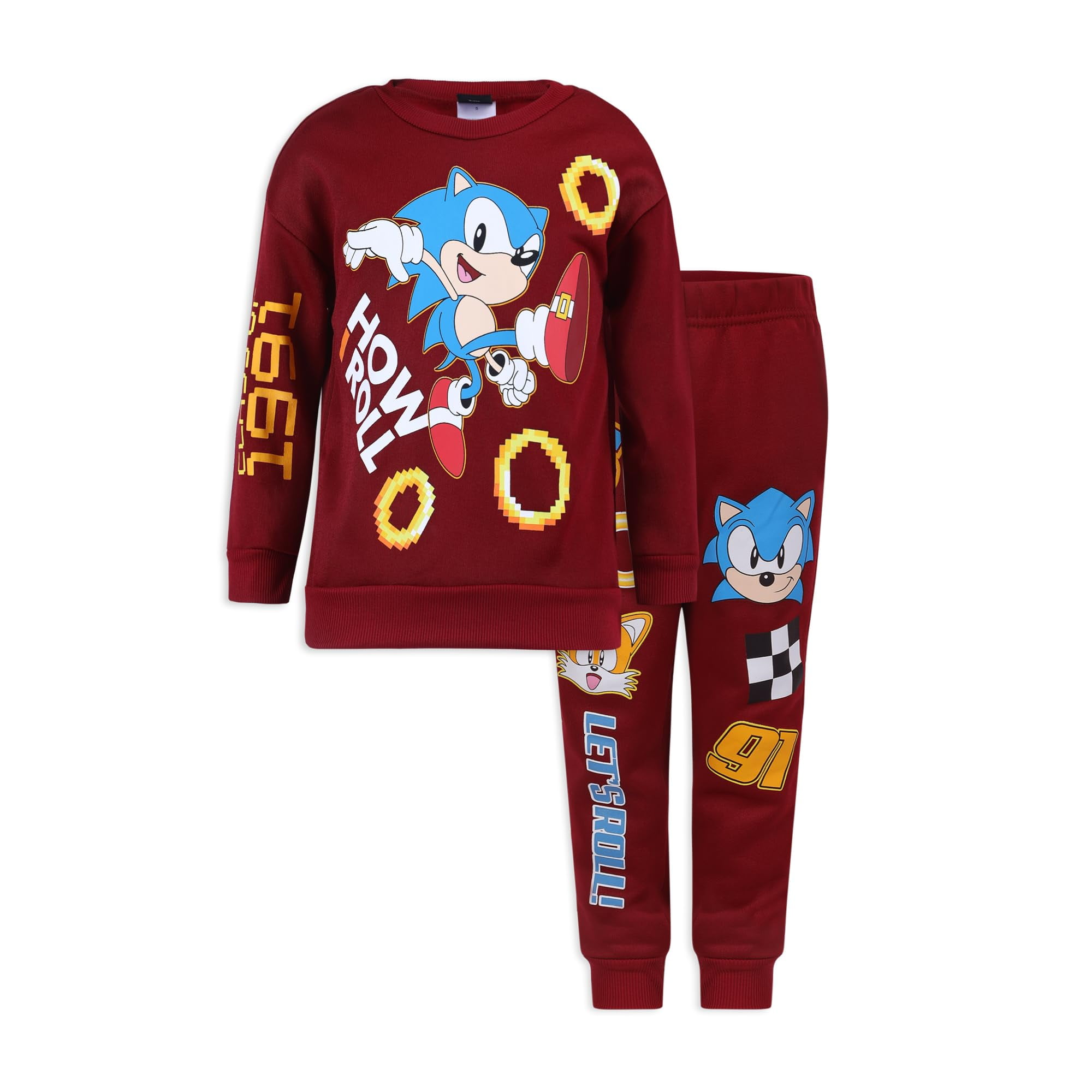 SEGA Sonic The Hedgehog Sweatshirt & Jogger Pants (Boys), 2 Piece Set ...