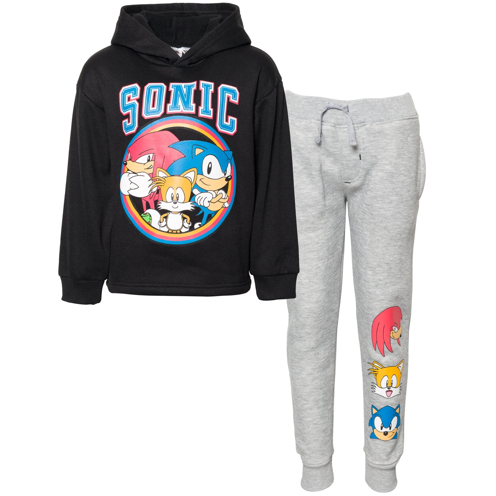 SEGA Sonic The Hedgehog Tails Knuckles Fleece Pullover Hoodie and Pants ...