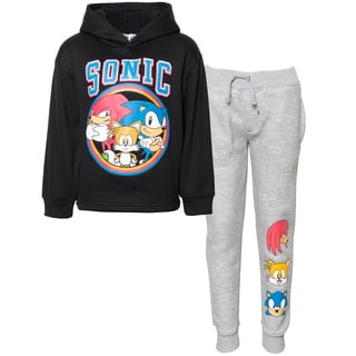 SEGA Sonic The Hedgehog Tails Knuckles Fleece Pullover Hoodie and Pants ...