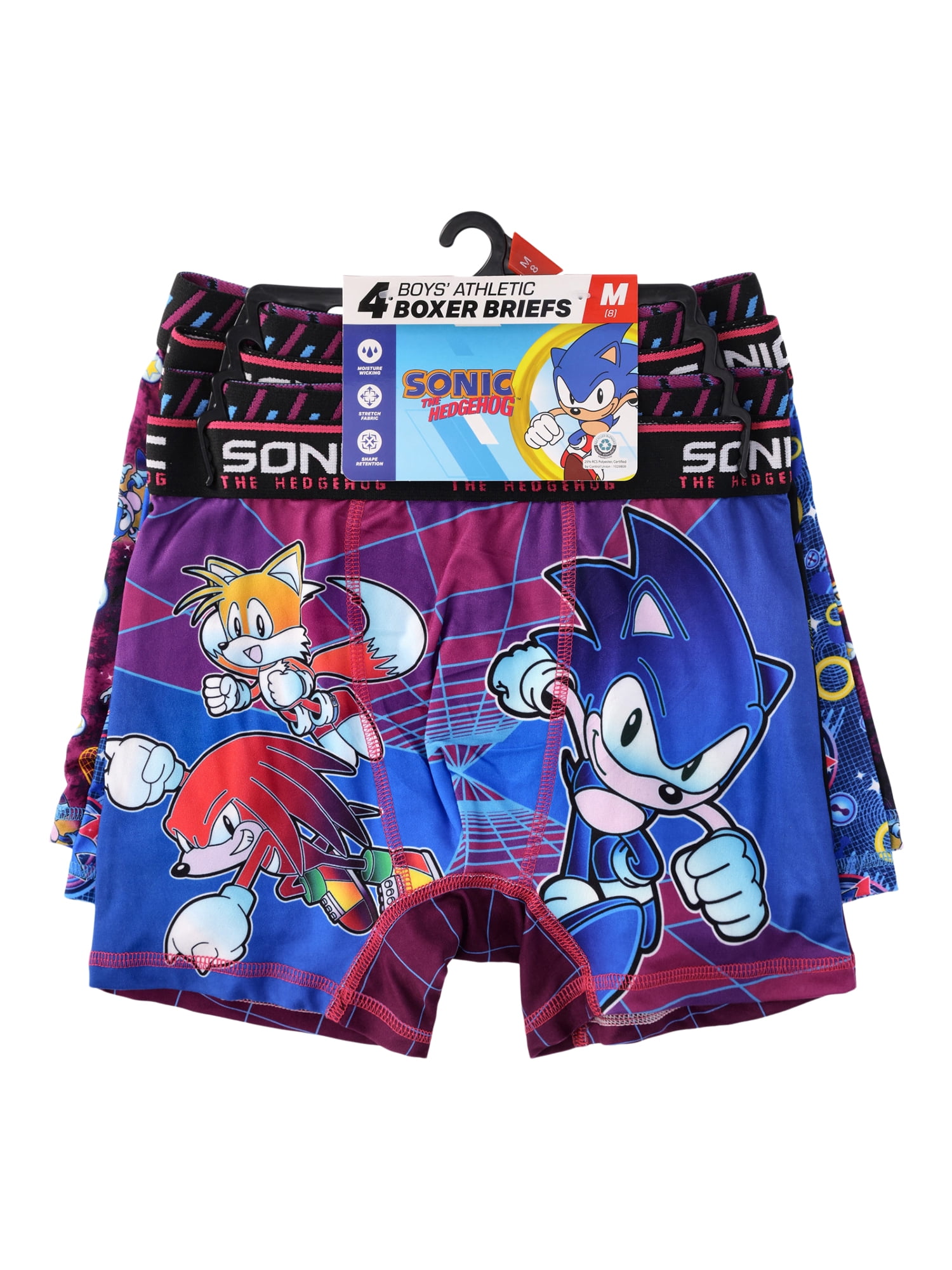 Brandclub - SEGA Sonic the Hedgehog Boy's Boxer Brief Underwear, 4-Pack ...
