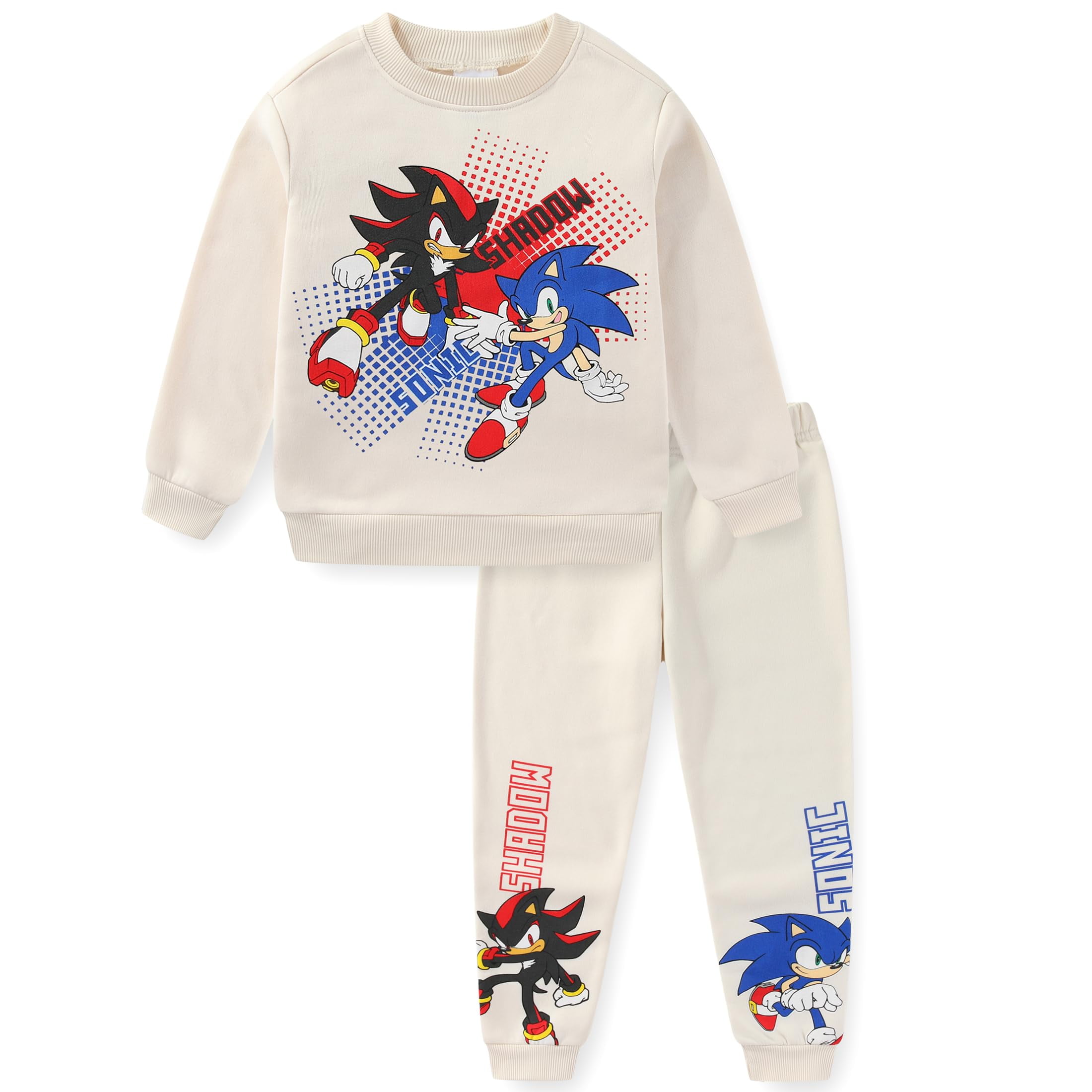 SEGA Sonic the Hedgehog Crewneck Sweatshirt and Pants Set (Boys), 2 ...