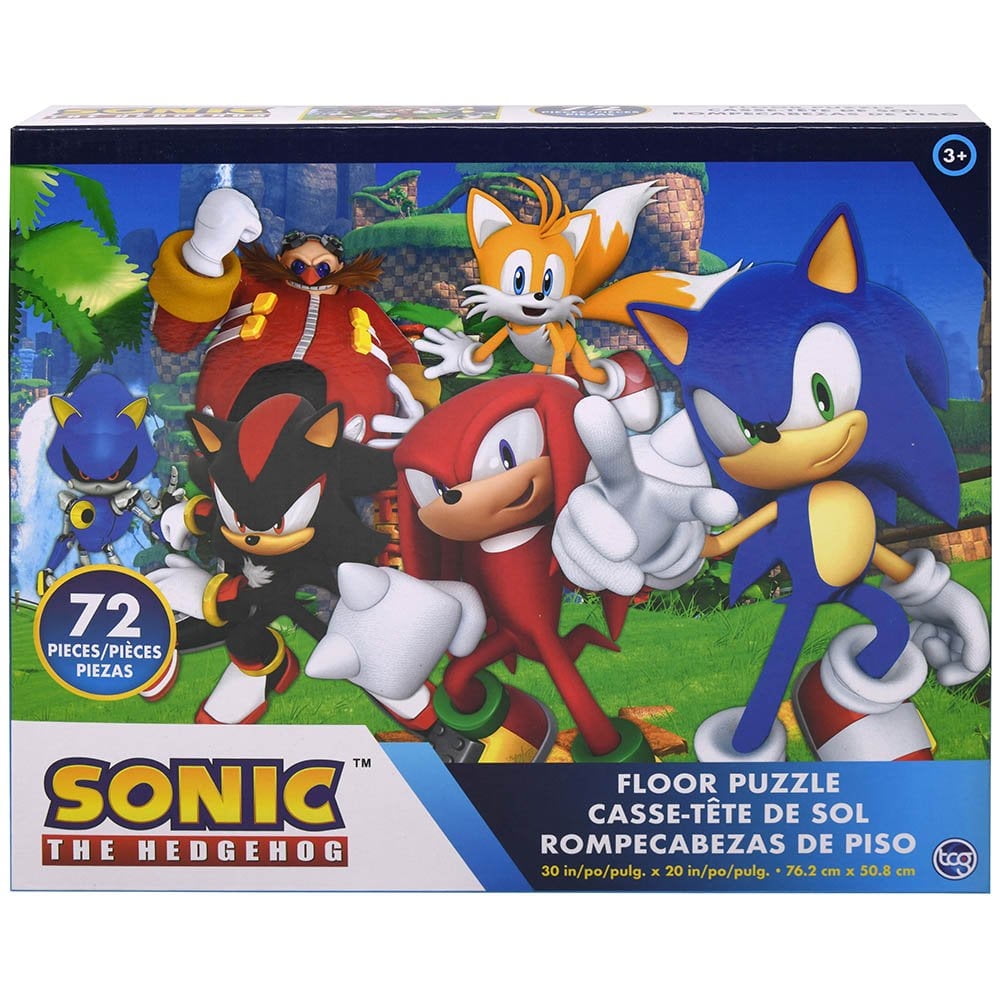 SEGA Sonic the Hedgehog Floor Jigsaw Puzzles, 72 Piece, Bright Durable ...