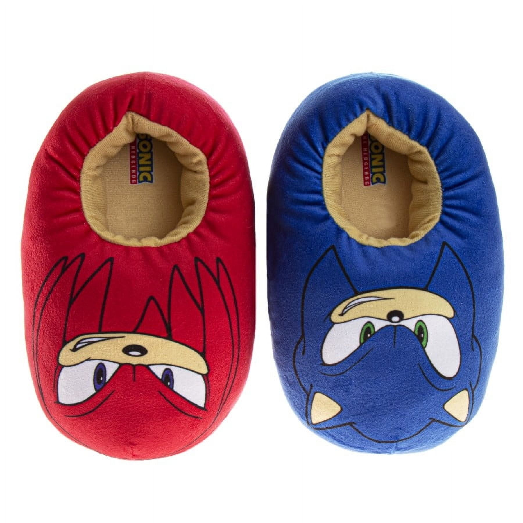SEGA Sonic the Hedgehog Slippers - Kids House Shoes Plush Comfort ...