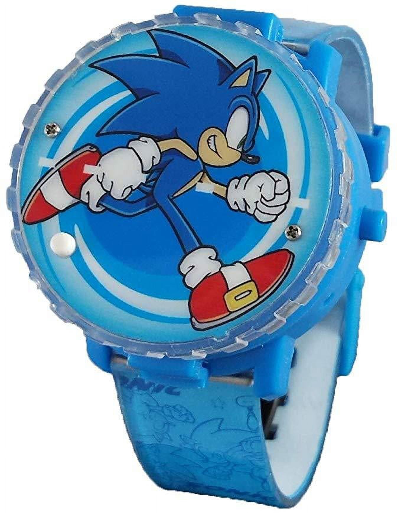 SEGA Sonic the Hedgehog Unisex Child LCD Watch with Light-Up Spinner ...