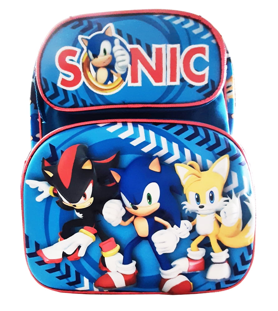 Sonic The Hedgehog 3D Molded 16" Large Backpack for Kids, School Book ...