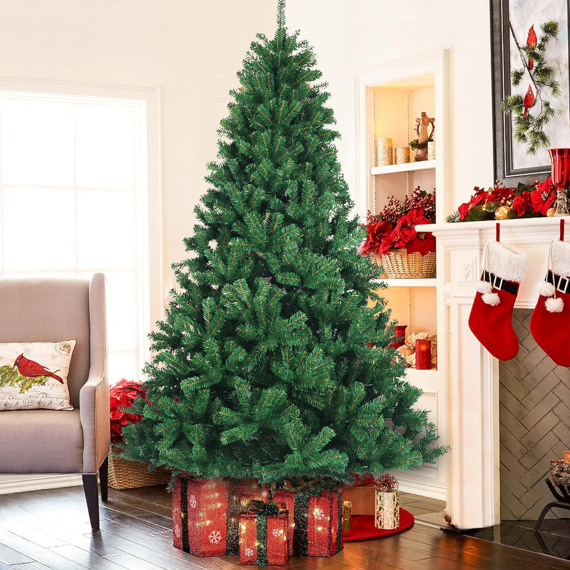 SEGMART 6FT Artificial Christmas Tree with 1000 Branch Tips, Spruce PVC ...
