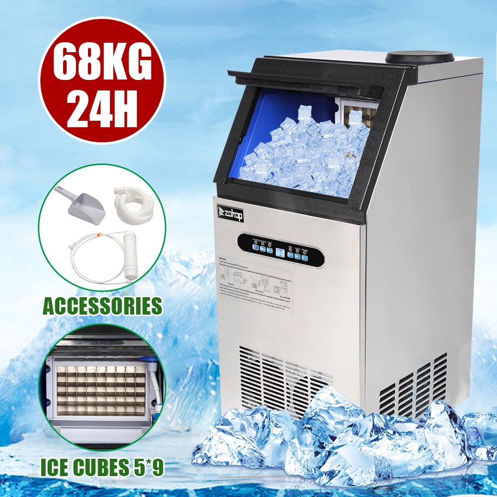 SEGMART Ice Maker Machine for Commercial, Stainless Ice Machine w/24 lb ...